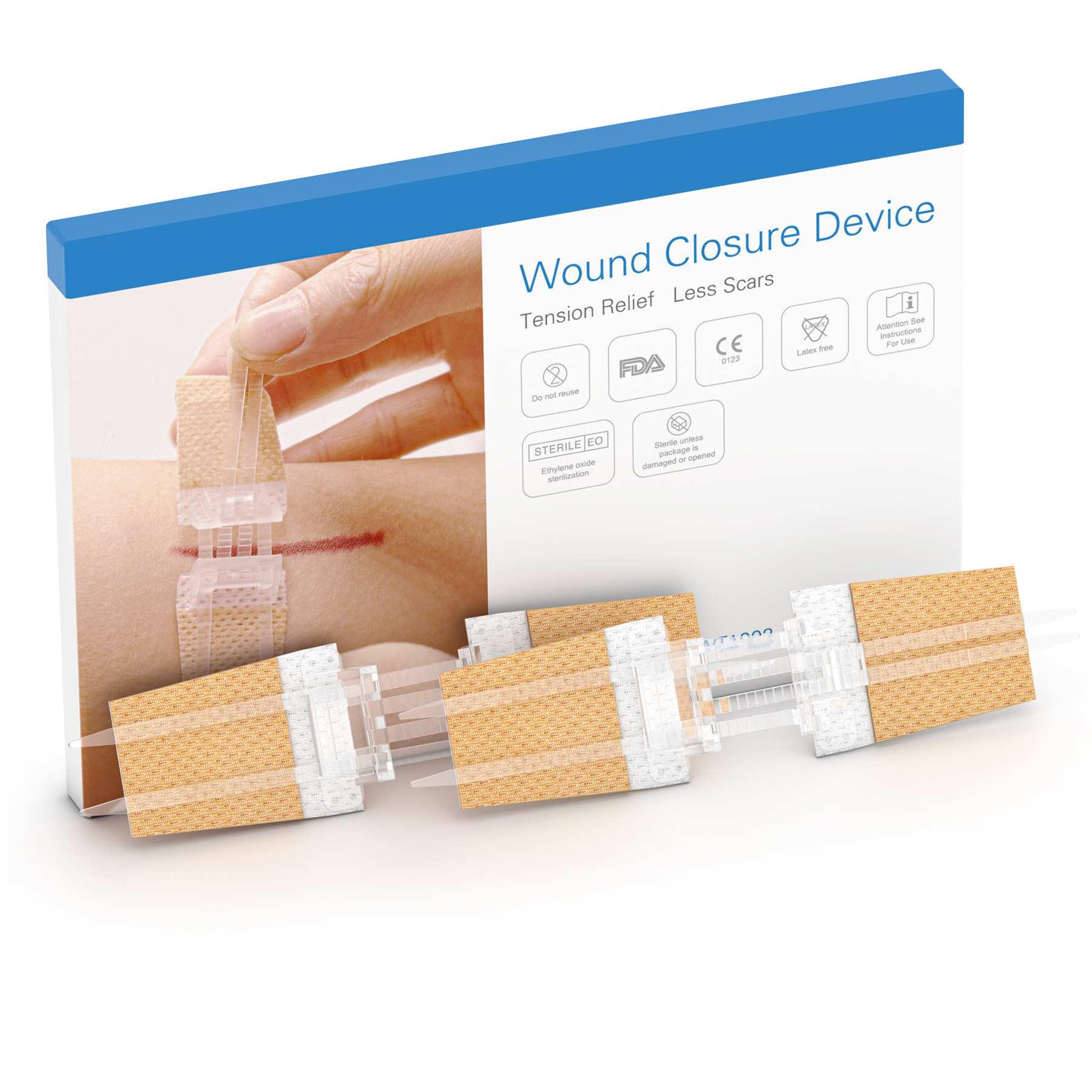 PWF1001 Flexible Fabric Bandages Wound Closure Device 2PCS